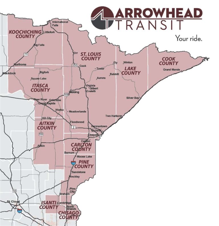 Local Bus Service Map | Arrowhead Transit